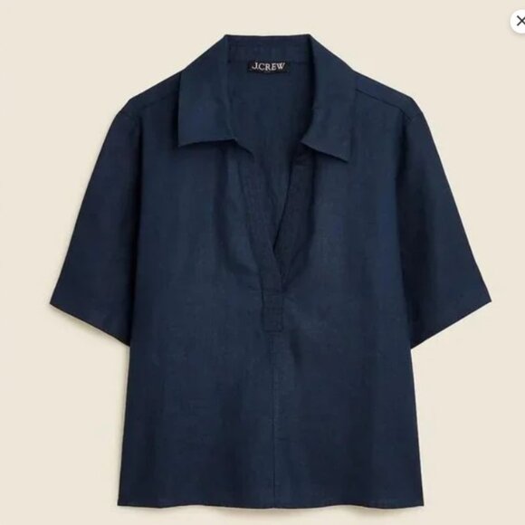 J. Crew | Tops | J Crew Popover Linen | Poshmark